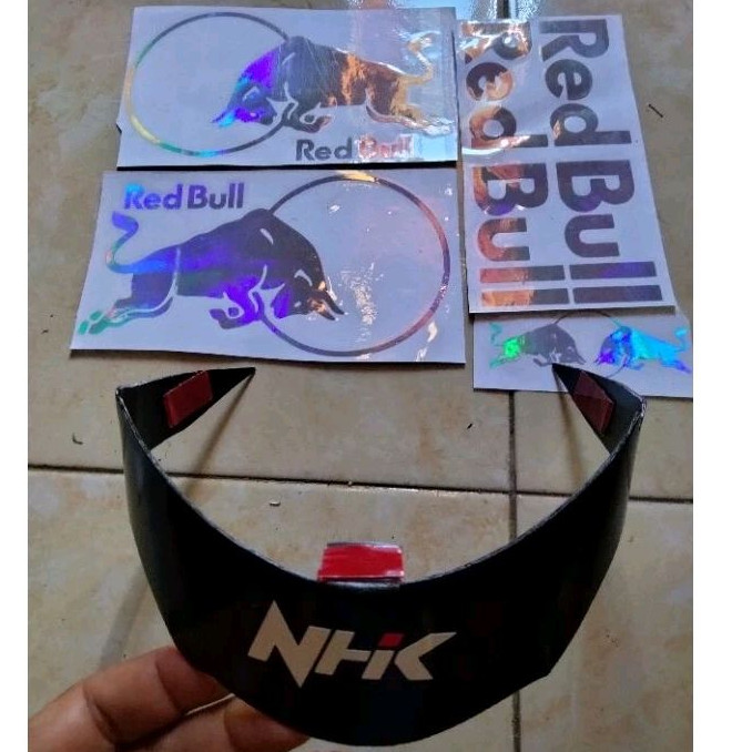 Jual spoiler helm NHK R6+stiker red bull set cutting | Shopee Indonesia