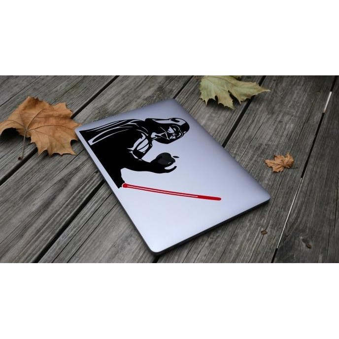 Jual Sticker Aksesoris Laptop Apple Macbook Darth Vader Holding Apple ...