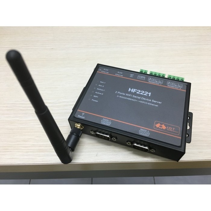 Jual HF2221 Serial to Ethernet Wifi Converter RS232/485 TO TCP IP ModBus | Shopee Indonesia