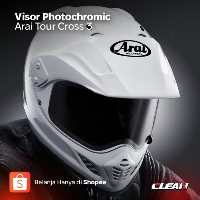 Jual CLEAN Kaca Helm Arai Tour Cross Photocromic Bening (55) | Shopee ...