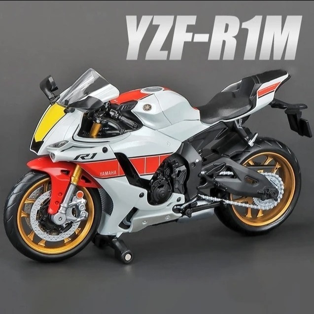 Jual Diecast Motor Yamaha YZF R1 Skala 1/12 Alloy model motor balap ...