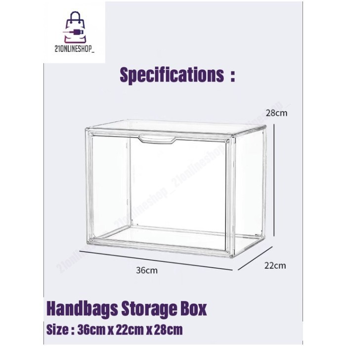 Jual Box Tas Acrylic Akrilik Tempat Tas Bag Display Bag Storage Box ...