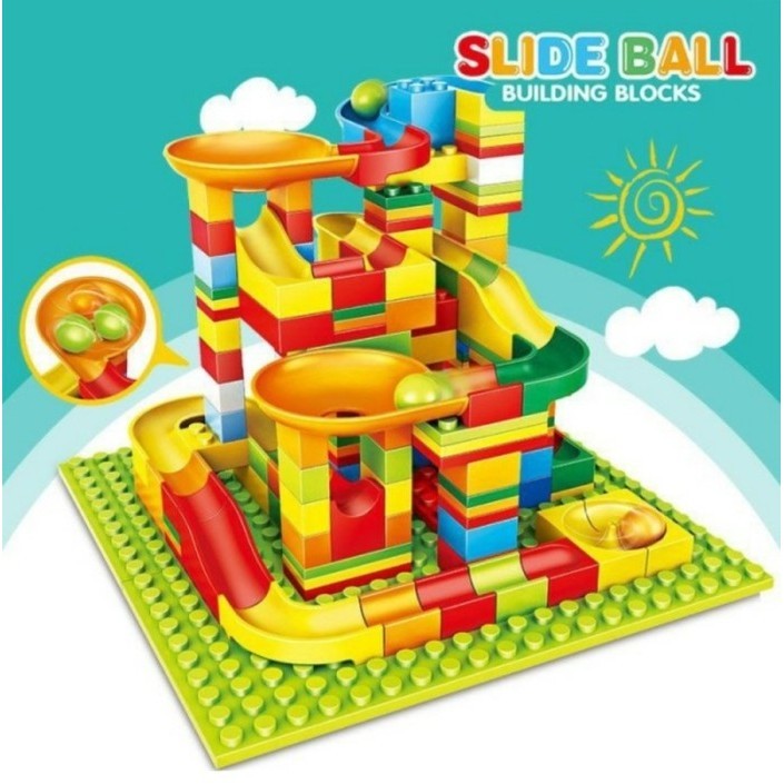 Jual MEI Fashion Mainan Lego Brick Building Blocks Run Maze Balls Track ...