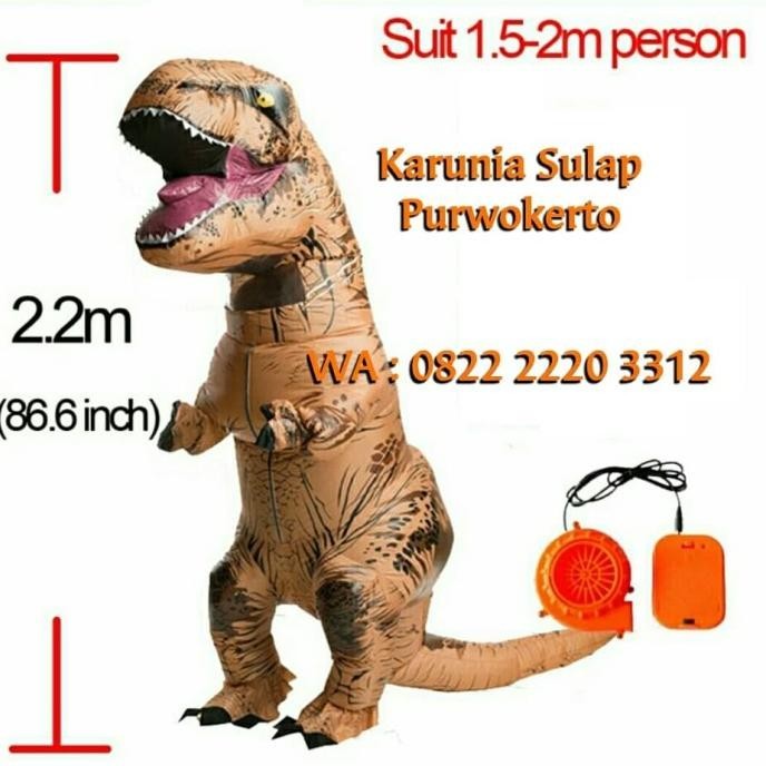 Jual baru!! ready kostum dinosaurus t-rex dewasa cosplay badut pesta ...