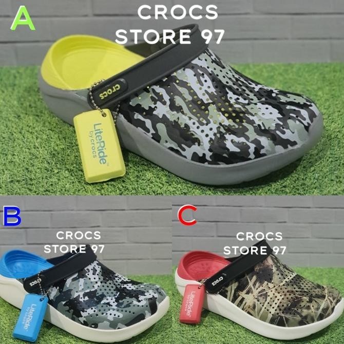 Jual Sandal Crocs / Crocs Literide Motif / Sandal Crocs Literide Camo Pria | Shopee Indonesia