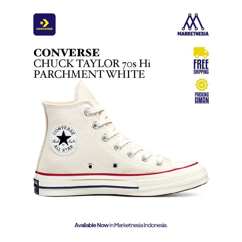 Jual Converse Chuck Taylor 70s Hi Parchment White 100% Original BNIB ...