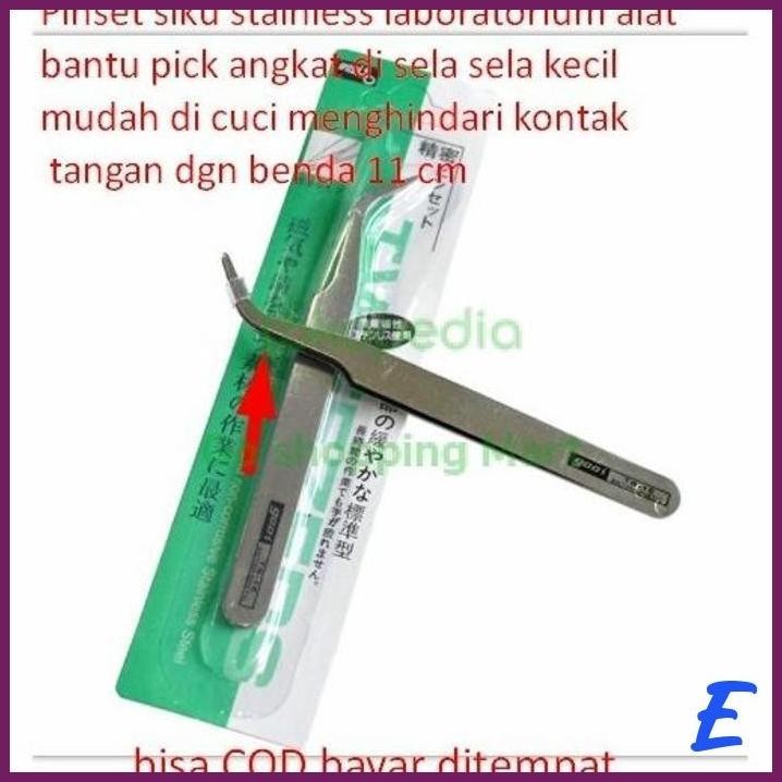 Jual | GS | (COD)PINSET SIKU STAINLESS LABORATORIUM ALAT BANTU PICK ...