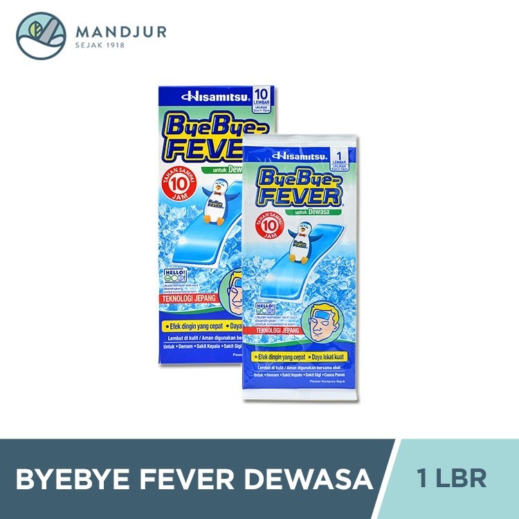 Jual Byebye Fever Dewasa 1 lembar - Plaster Kompres Demam untuk Dewasa ...