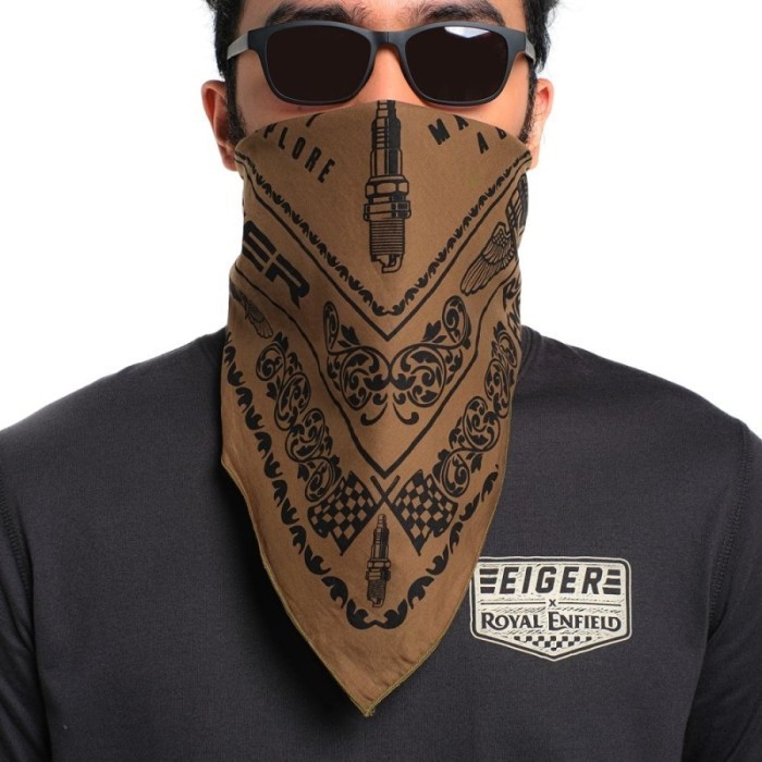 Jual New!!! BANDANA ORIGINAL EIGER X ROYAL ENFIELD EXRE CHENNAI - OLIVE ...