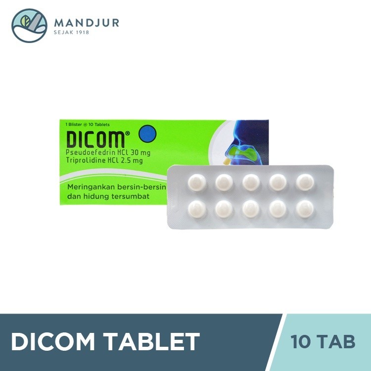 Jual Dicom 10 Tablet - Pereda Hidung Tersumbat | Shopee Indonesia