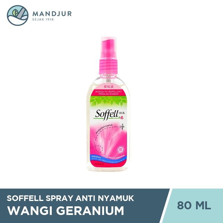Jual Soffell Spray Wangi Bunga Geranium 80 mL - Cairan Spray Anti Nyamuk | Shopee Indonesia