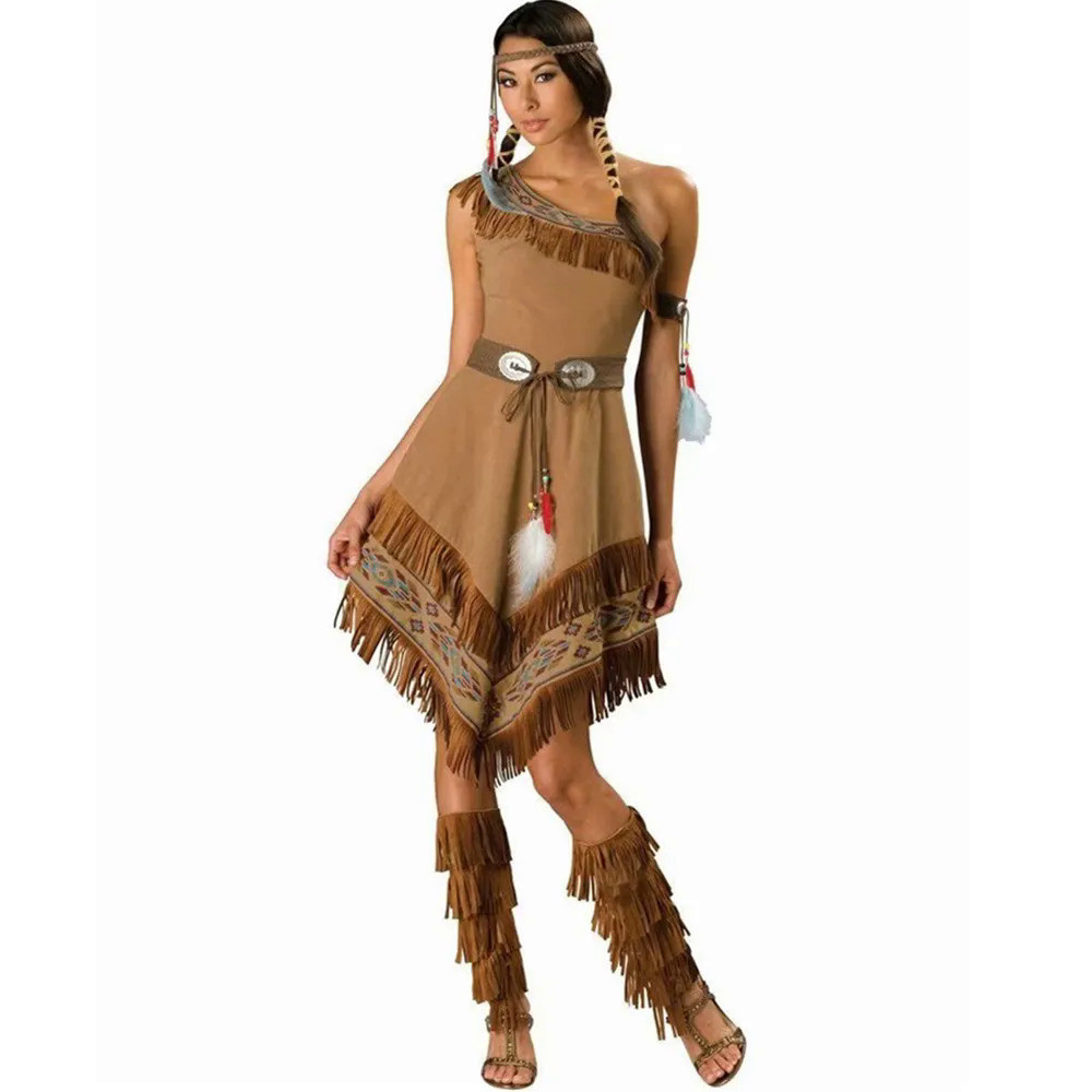 Jual Halloween Cosplay Indian Indigenous Princess Costume for Women ...
