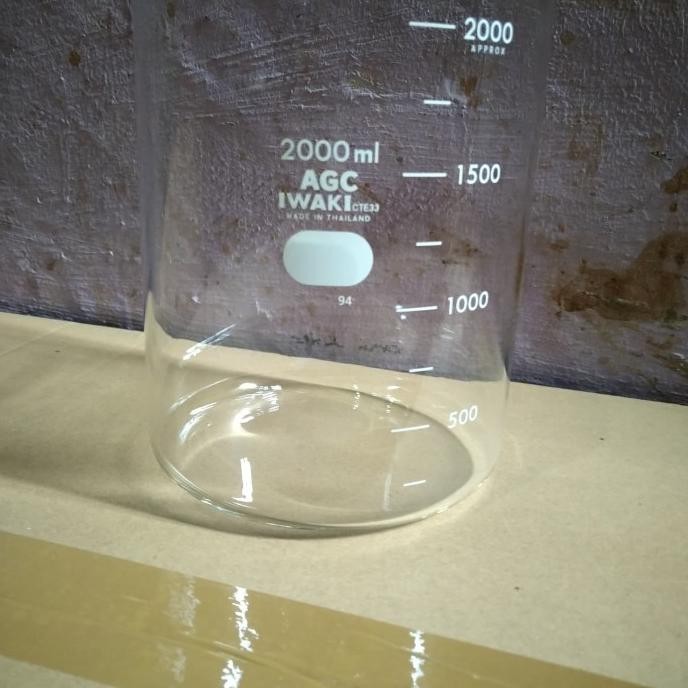 Jual xie BEAKER GLASS IWAKI PYREX 2000ML, ALAT LABORATORIUM | Shopee ...