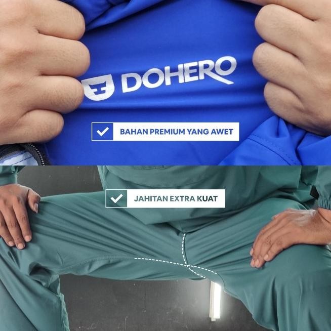 Jual Jas Hujan Pria Wanita Modis Mantel Raincoat Original - Dohero ...