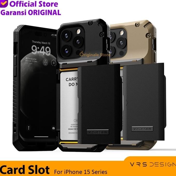 Jual Case iPhone 15 Pro Max Plus VRS Design Damda Glide Pro Card Casing | Shopee Indonesia