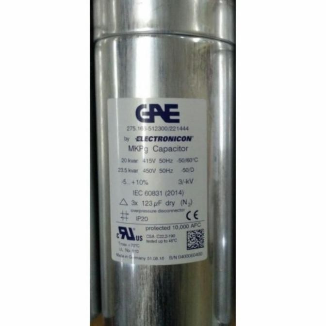 Jual kapasitor bank gae mkpg 20kvar capacitor bank gae mkp 20 kvar 415v gae | Shopee Indonesia