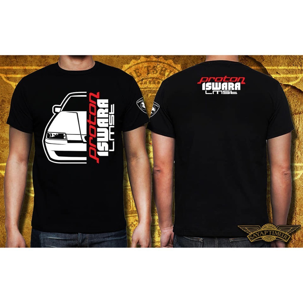 Jual Proton Iswara LMST *DEPAN (Kaos Hitam) | Shopee Indonesia