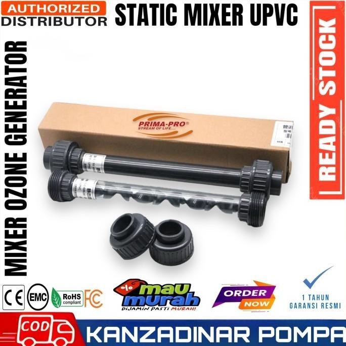 Jual Statis Mixer Ozone 3/4 Inch Static Mixer Ozone 3/4 Inch Bahan Pvdf ...