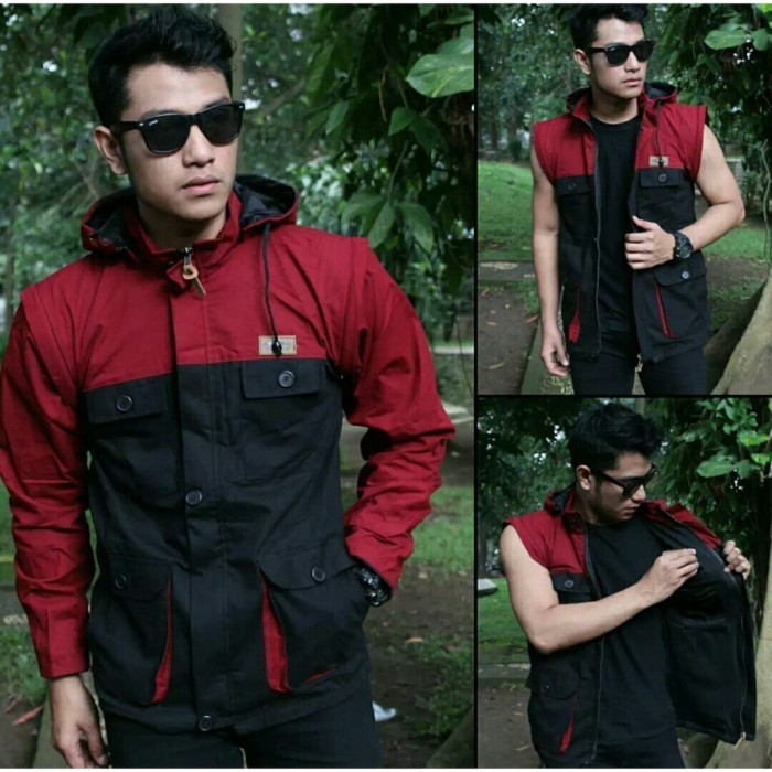 Jual JAKET PRIA PARKA 3 IN 1 BISA DI PAKAI ROMPI | Shopee Indonesia