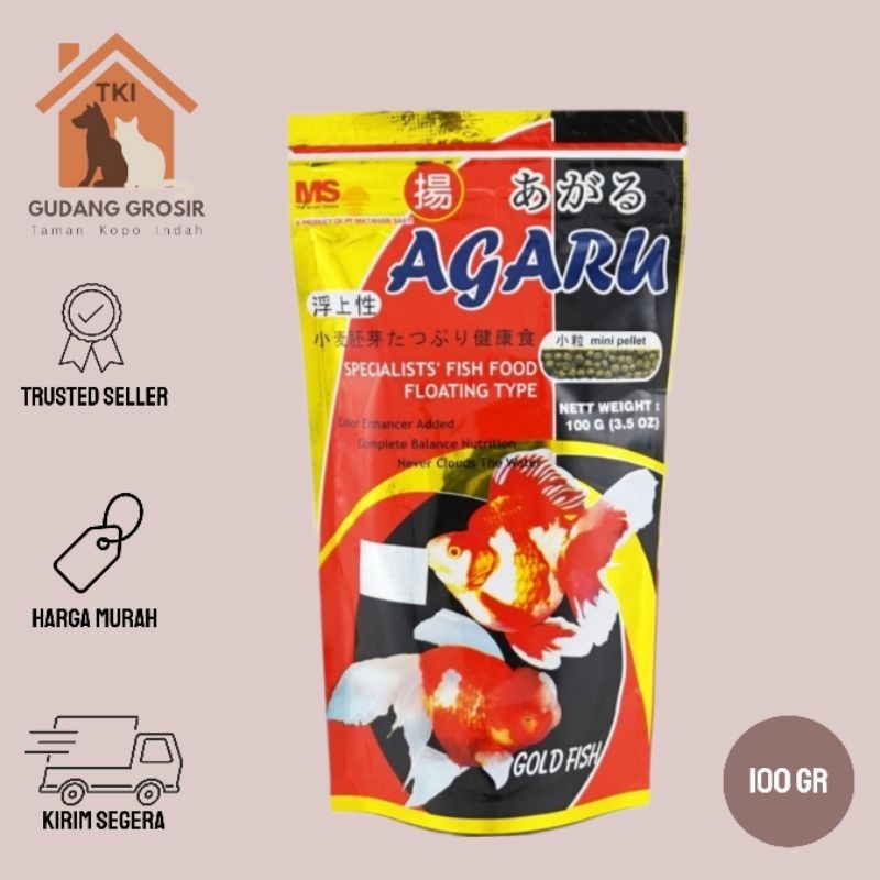 Jual Agaru Floating 100gr Pelet Makanan Ikan Koki Hias Premium 100 g ...