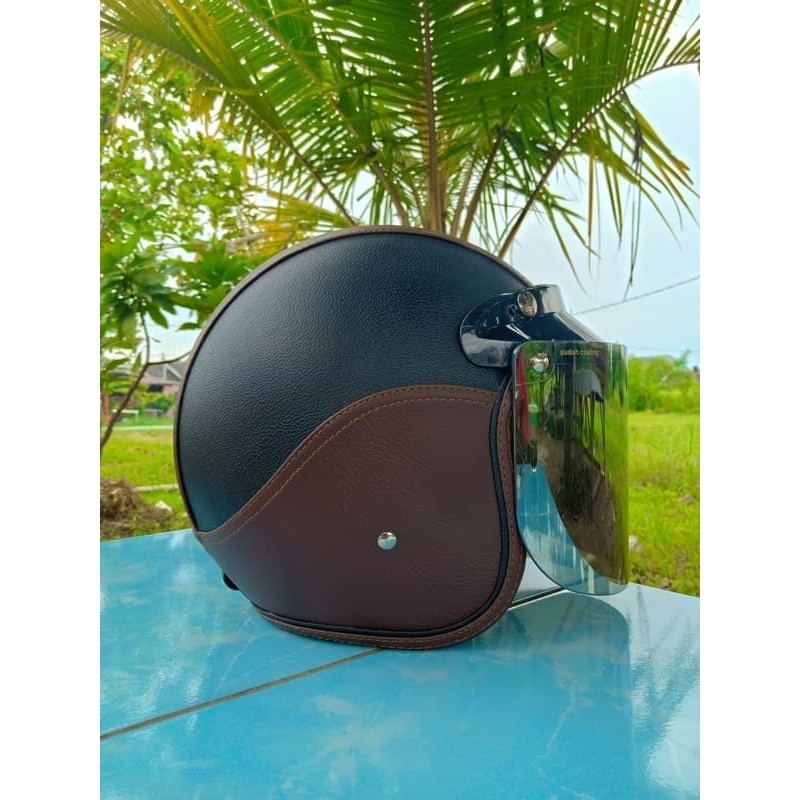 Jual Helm Go Pakai Kaca Datar Warna Silver | Shopee Indonesia