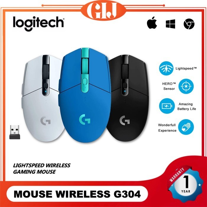 Jual Mouse Gang Wireless Mouse G304 Lightspeed Sensor 12K Dpi | Shopee ...