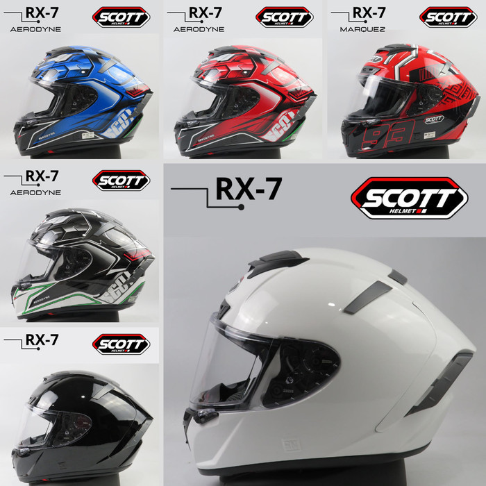 Jual HELM SCOTT RX 7 FULL FACE / HELM FULL FACE (LIMITED EDITION ...