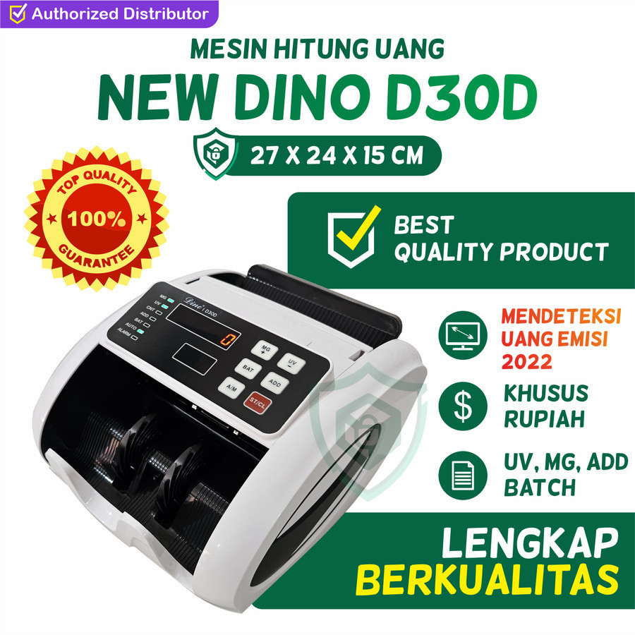 Jual Mesin Hitung Uang Deteksi Uang Palsu Dino D30D (UV, MG, Add, Batch ...