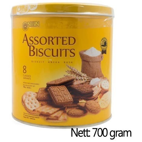 Jual Nissin Assorted Biscuit Yellow Kuning Kaleng 700G 700 Gram ...