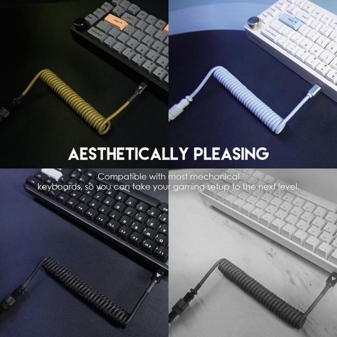 Jual Fantech Coiled Cable Type C Aviator Ac701 Kabel Keyboard ...