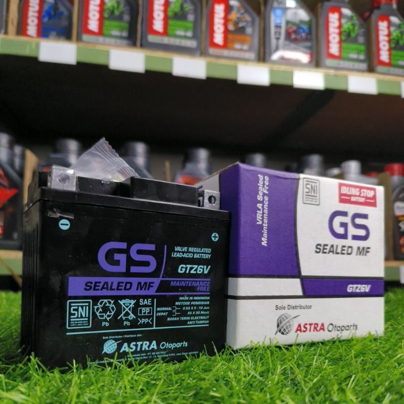 Jual AKI GS SEALED MF GTZ6V 12V 5Ah KERING ( 100% ORIGINAL ASTRA ) BEAT ...