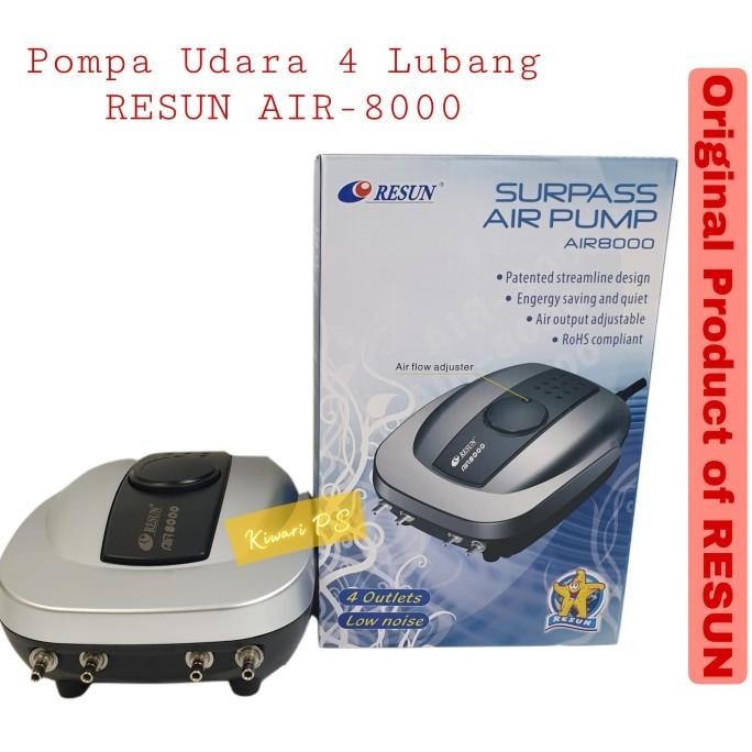 Jual Harga Diskon Resun Air 8000 Air Pump Air4000 Pompa Udara Aquarium Aerator 4 Lubang | Shopee ...