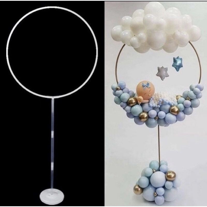 Jual Balloon Arch Stand standing balon bentuk lingkaran Baby Shower ...