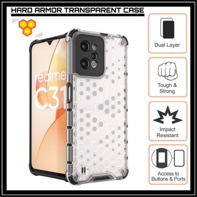Jual Realme C31 Honeycomb Original Hard Soft Tpu Case Armor Cover ...