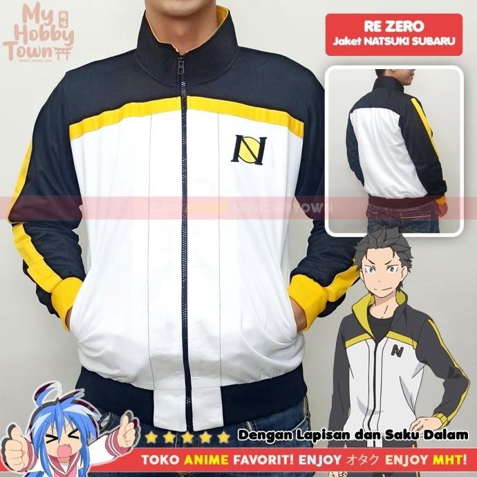Jual Jaket Anime Cosplay Re Zero Natsuki Subaru Premium Bordir Stok ...