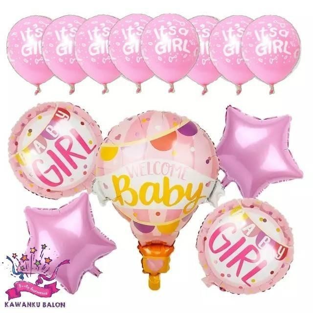 Jual Welcome Baby Boy/Girl Set/Balon Foil Baby/Balon Baby Shower ...