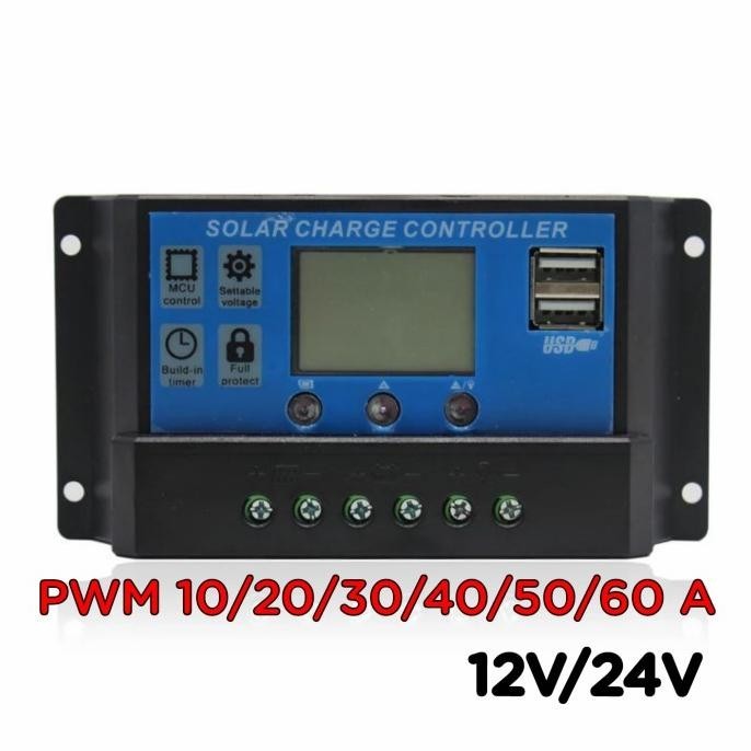 Jual SCC PWM 10A 20A 30A 40A 50A 60A solar charge controler MPPT PowMR ...