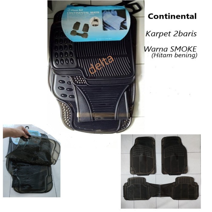 Jual Karpet Mobil 2 Baris Depan Dan Tengah Hitam Smoke Hitam Transparan ...