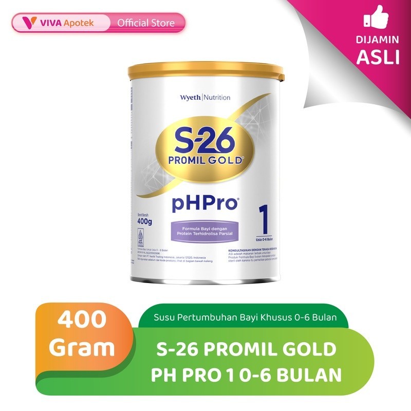 Jual S-26 Promil Gold PH Pro 1 Susu Formula Bayi Khusus 0-6 Bulan (400 Gram) | Shopee Indonesia
