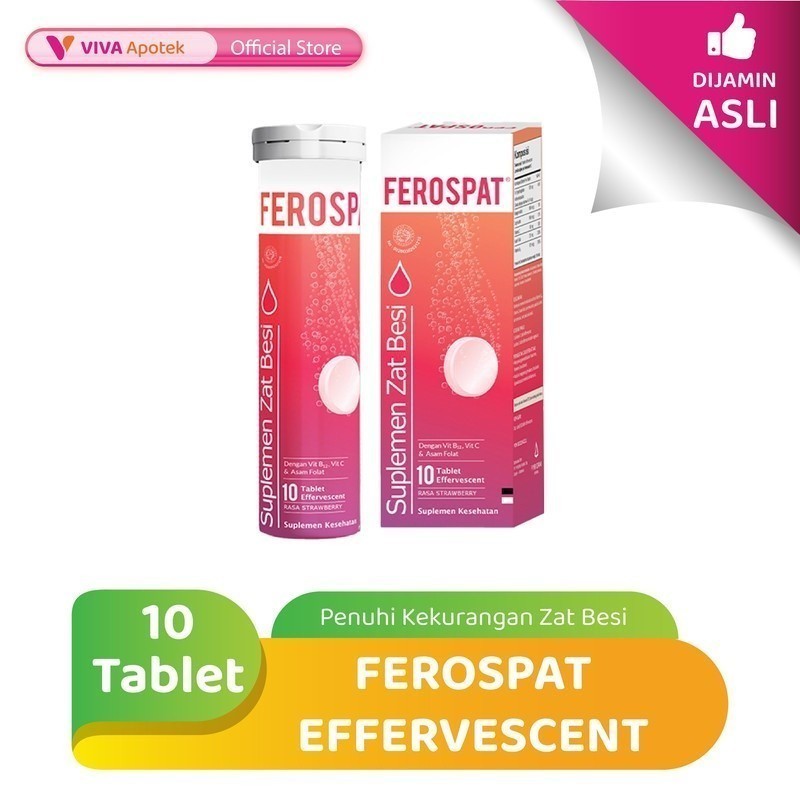 Jual Ferospat Effervescent Penuhi Kekurangan Zat Besi (10 Tablet Eff ...
