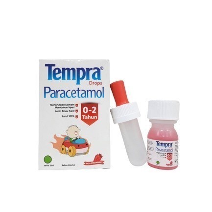 Jual Tempra Drops Strawberry untuk Penurun Demam Usia 0-2 Tahun (15 ml ...