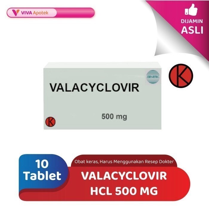 Jual Valacyclovir HCl 500 mg / Antivirus / Herpes (10 Tablet) | Shopee Indonesia