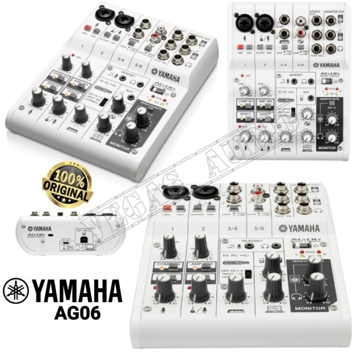 Jual Yamaha Ag06 Mixer Audio 6Channel With Usb Interface Original ...