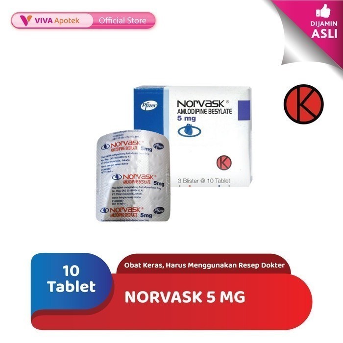 Jual Norvask 5 mg (10 Tablet) | Shopee Indonesia