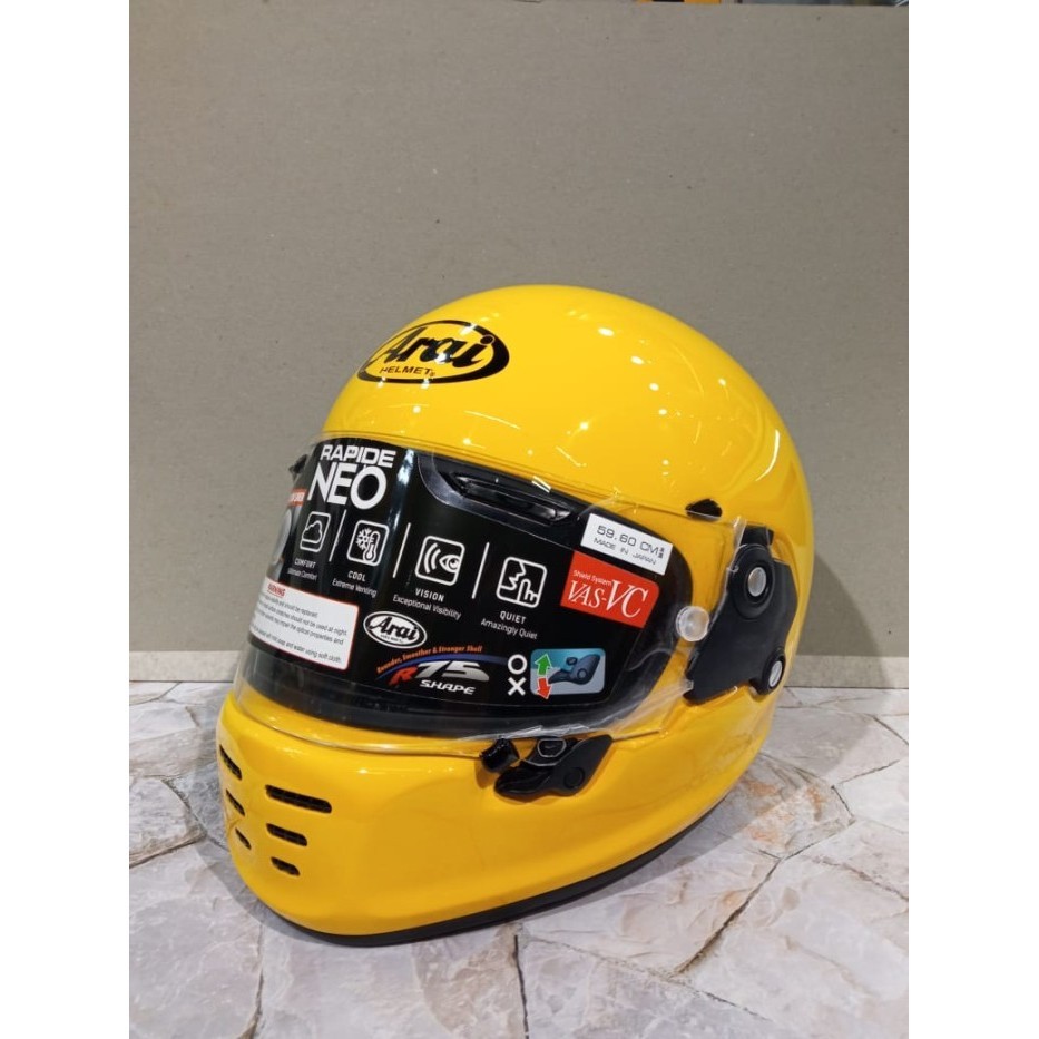 Jual TERBARU ARAI RAPIDE NEO YELLOW HELM MOTOR FULL FACE ARAI ORIGINAL ...