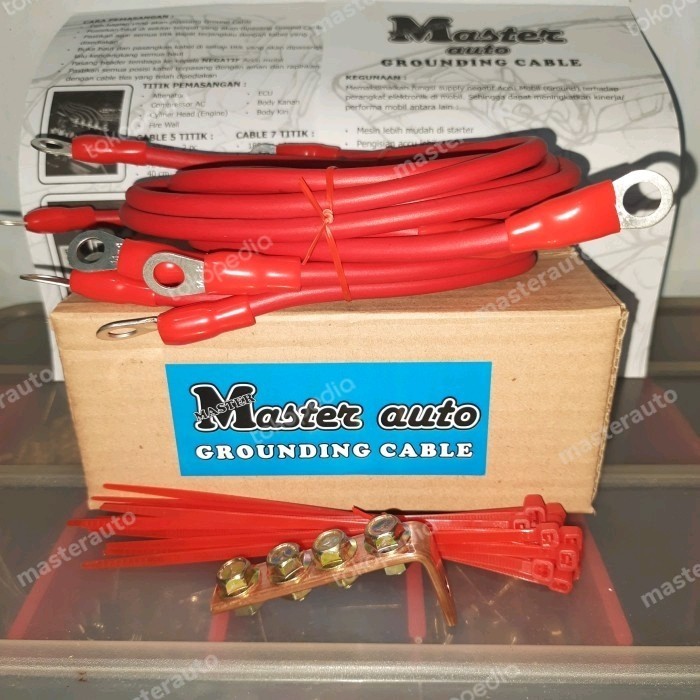 Jual kabel grounding mobil 4titik 10mm master auto | Shopee Indonesia