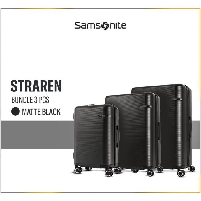 Jual Samsonite Koper Hardcase Straren 3Pcs Set (20,24,28 Inch) - Black ...