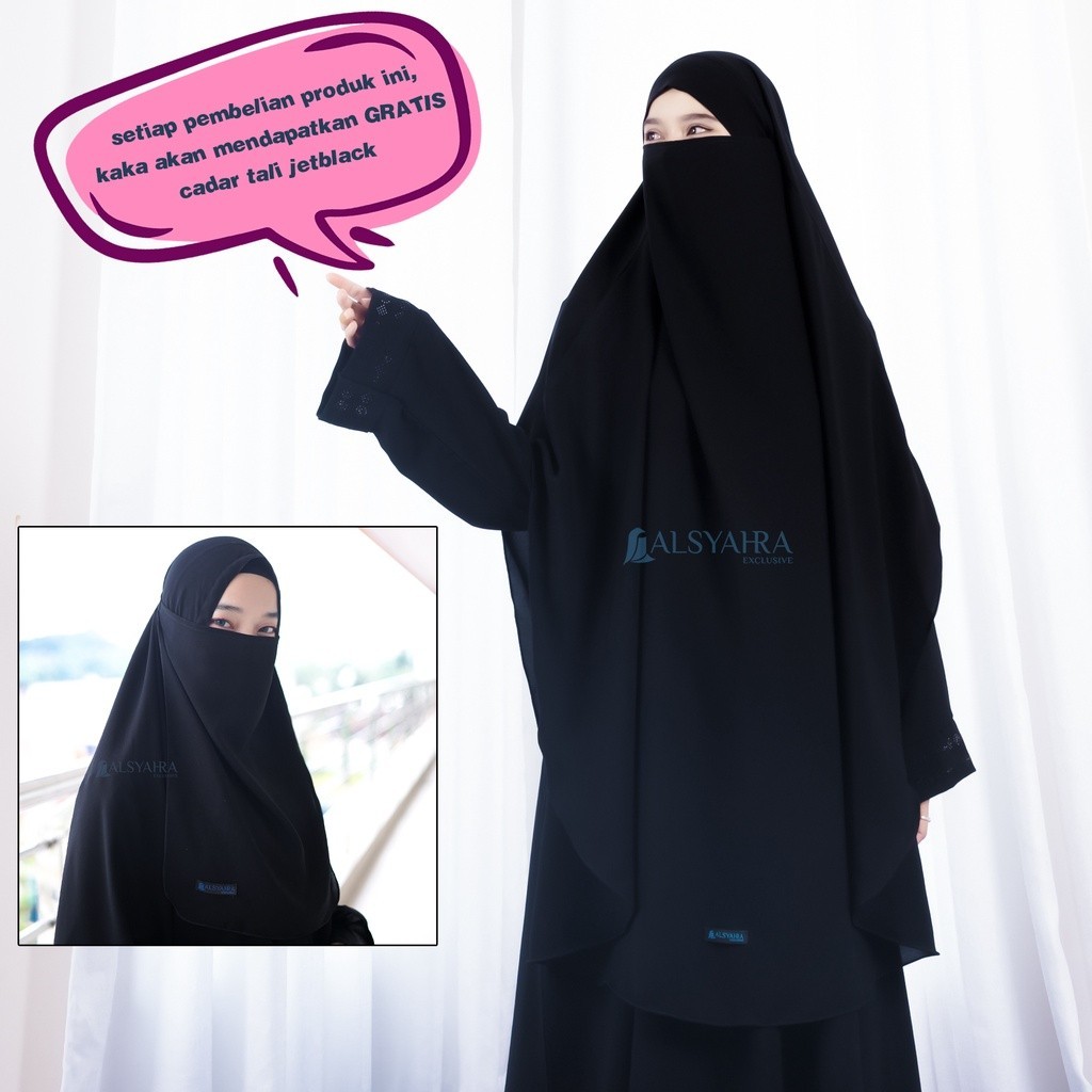Jual NEW PREMIUM DAILY HIJAB New French Khimar Syari Handless Fatimah ...