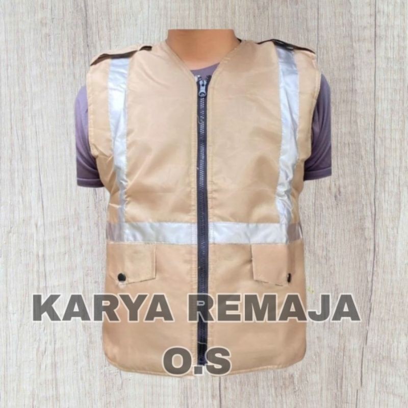 Jual Rompi Murah premium KREEM Parasut Rompi ojek Rompi Parkir Rompi ...