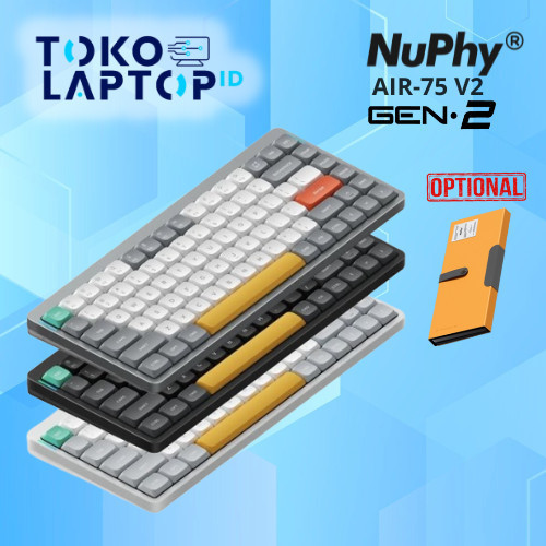 Jual Nuphy Air75 / Air-75 V2 Gen2 Wireless Low Profile Mechanical Keyboard | Shopee Indonesia